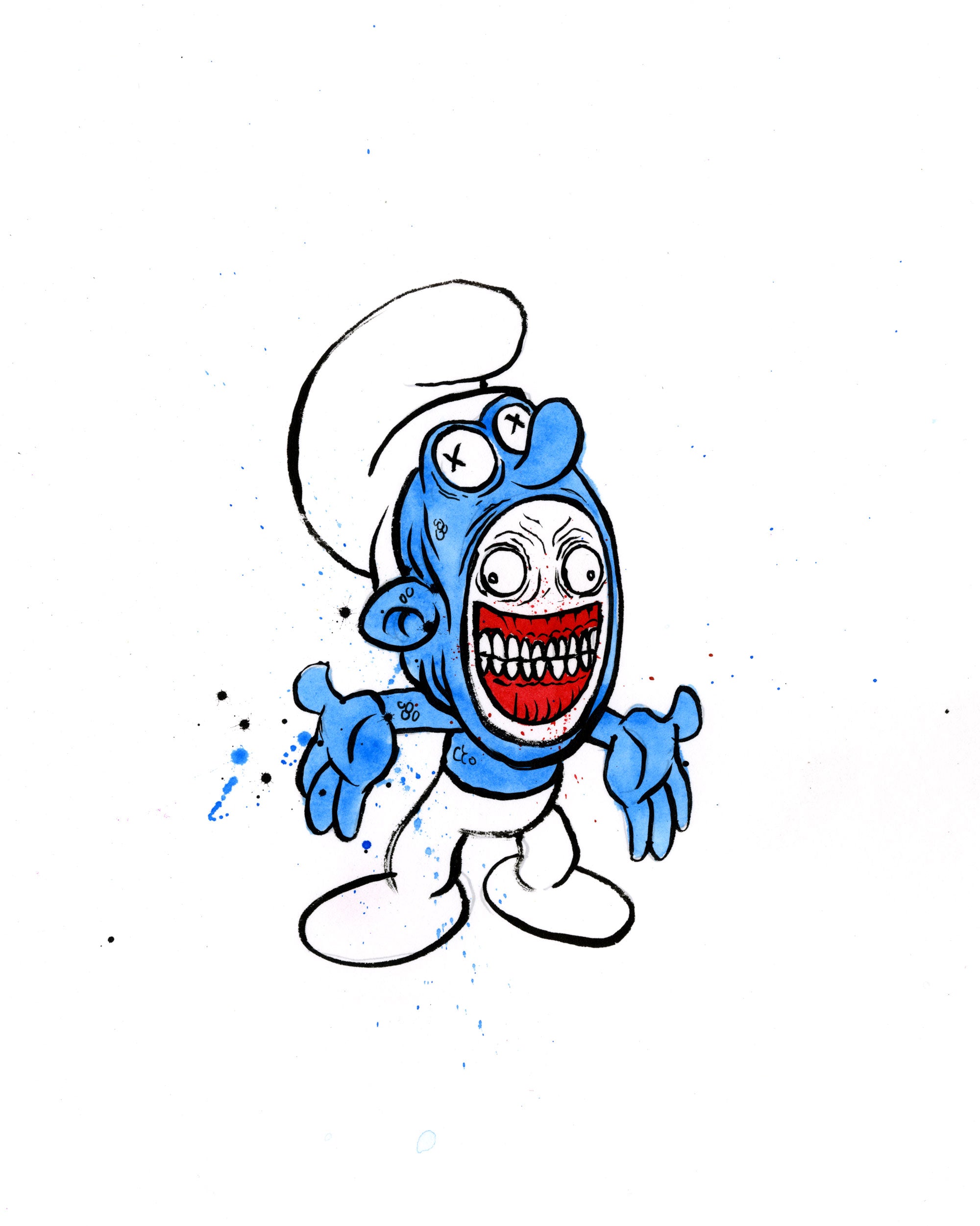 Alex Pardee - "No-Longer Smurf #1" – harmanprojects