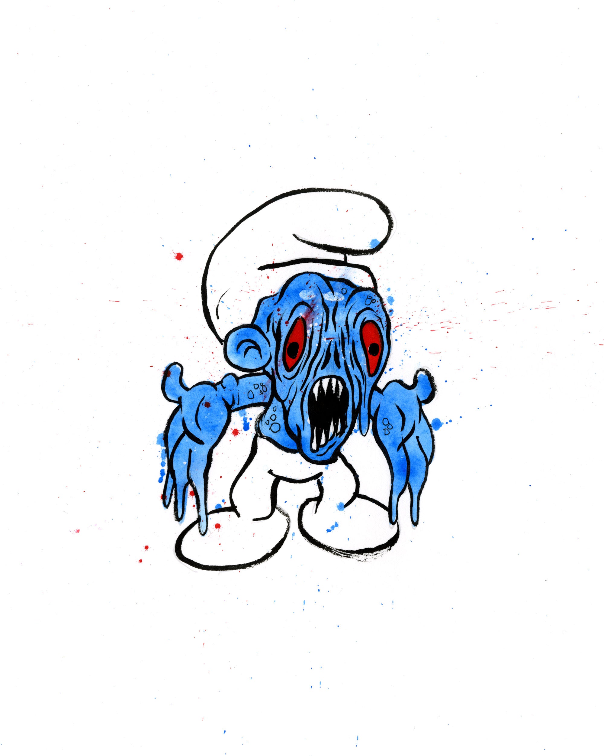 Alex Pardee - "No-Longer Smurf #21" – harmanprojects